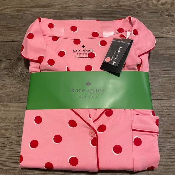 kate spade | Intimates & Sleepwear | Salekate Spade Pink Polka Dot ...